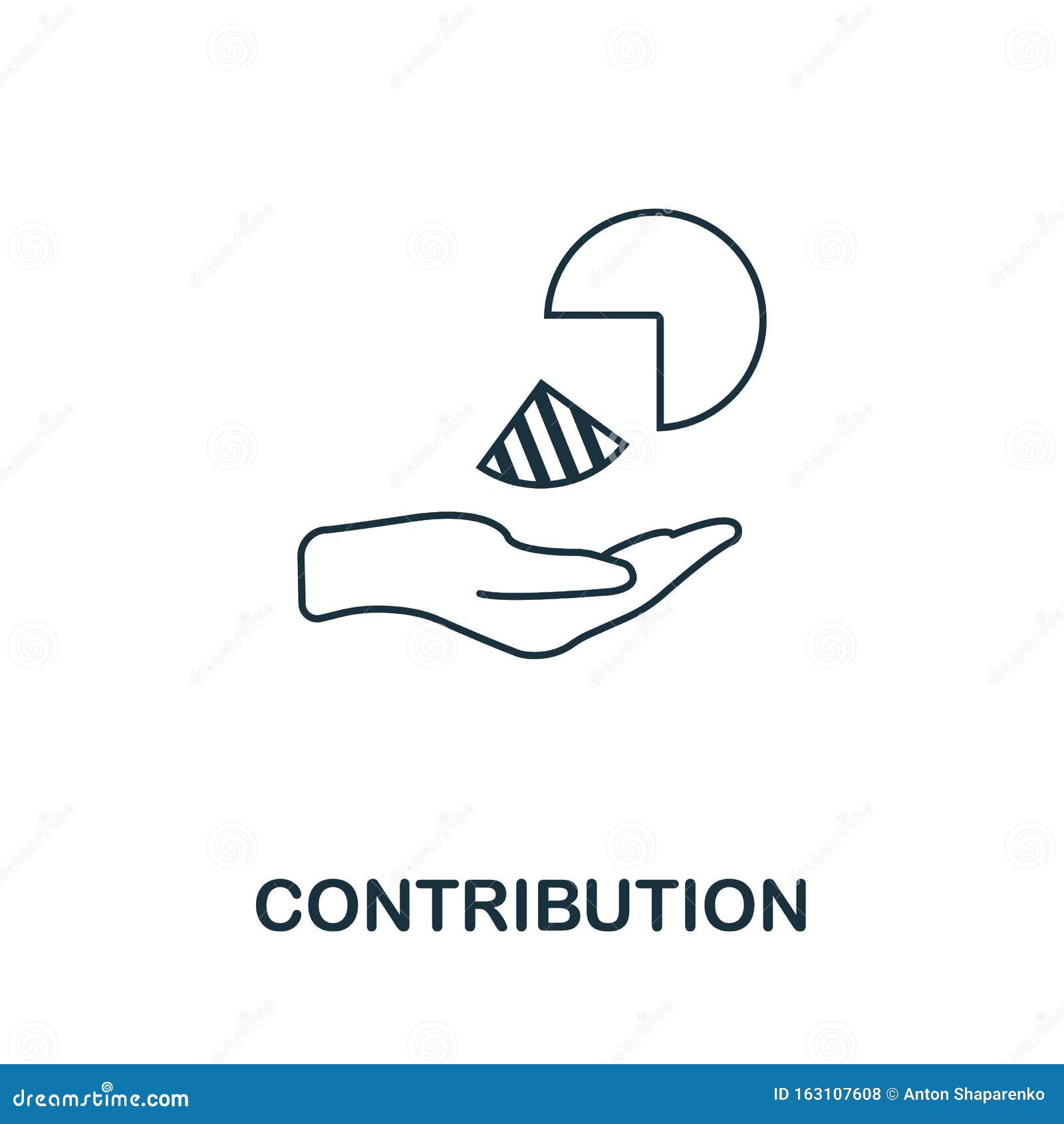 Contribution Icon Outline Style. Thin Line Creative Contribution Icon ...