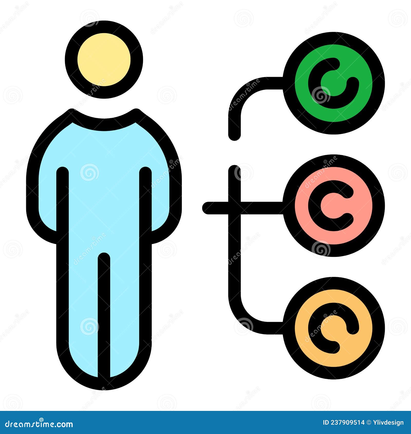 Contribution Work Icon Color Outline Vector Stock Vector - Illustration ...