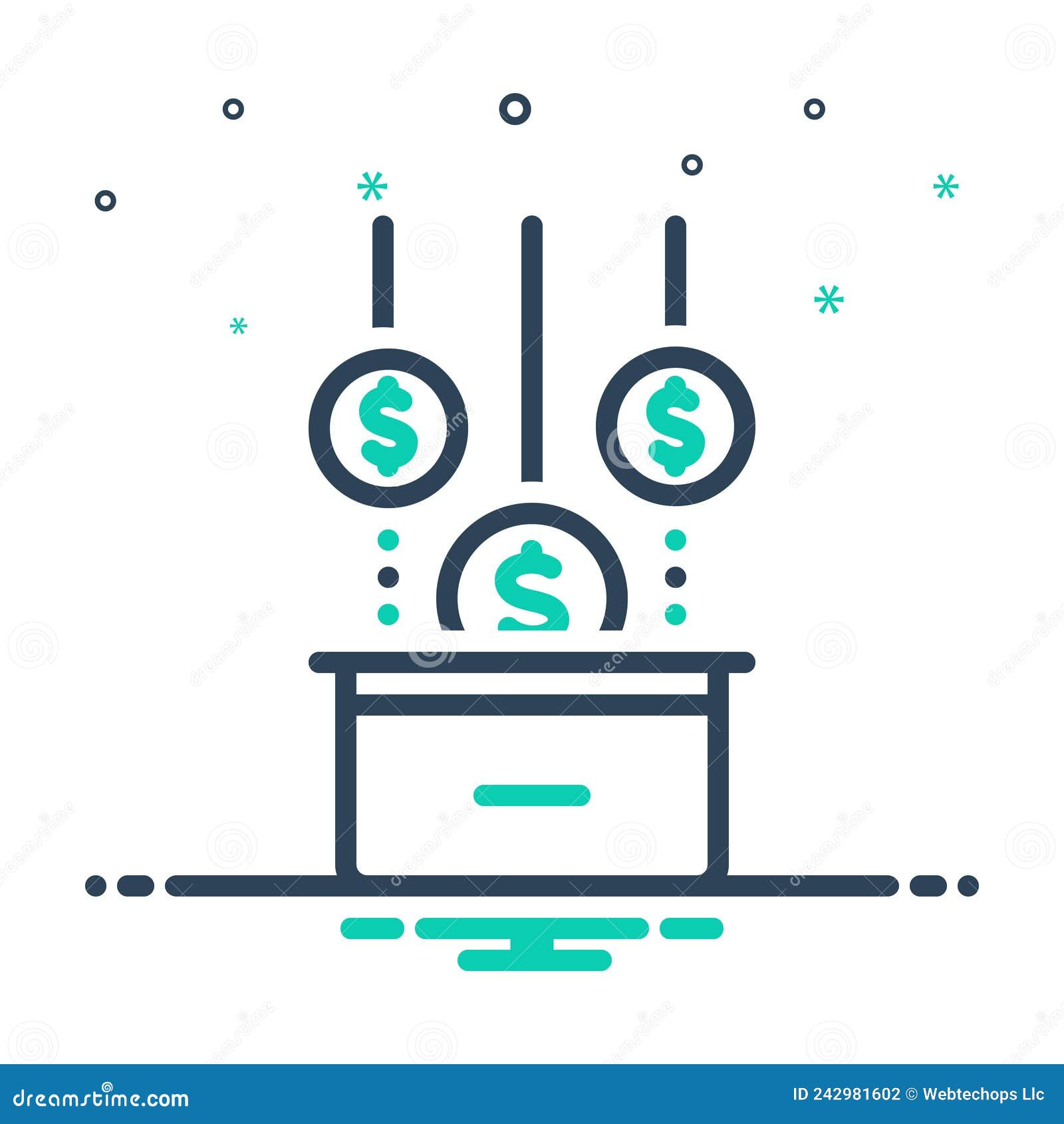 Mix Icon for Contributions, Donation and Charity Stock Vector ...