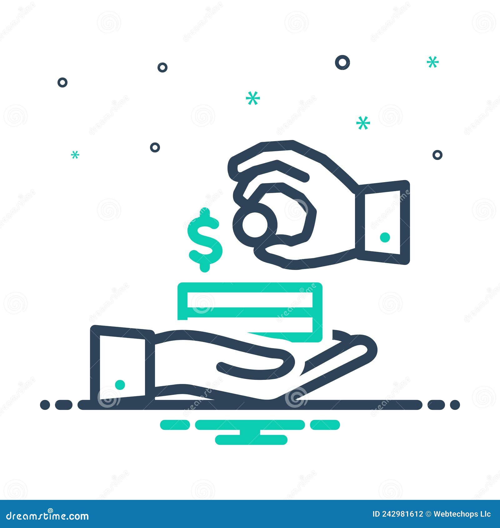 Mix Icon for Contributions, Donation and Welfare Stock Vector ...