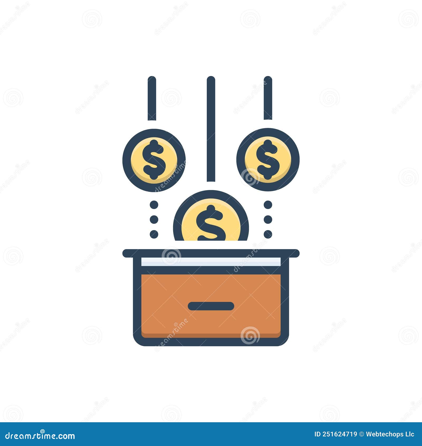 Color Illustration Icon for Contributions, Donation and Charity Stock ...