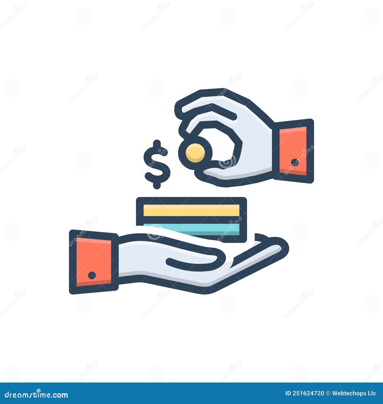 Color Illustration Icon for Contributions, Donation and Charity Stock ...