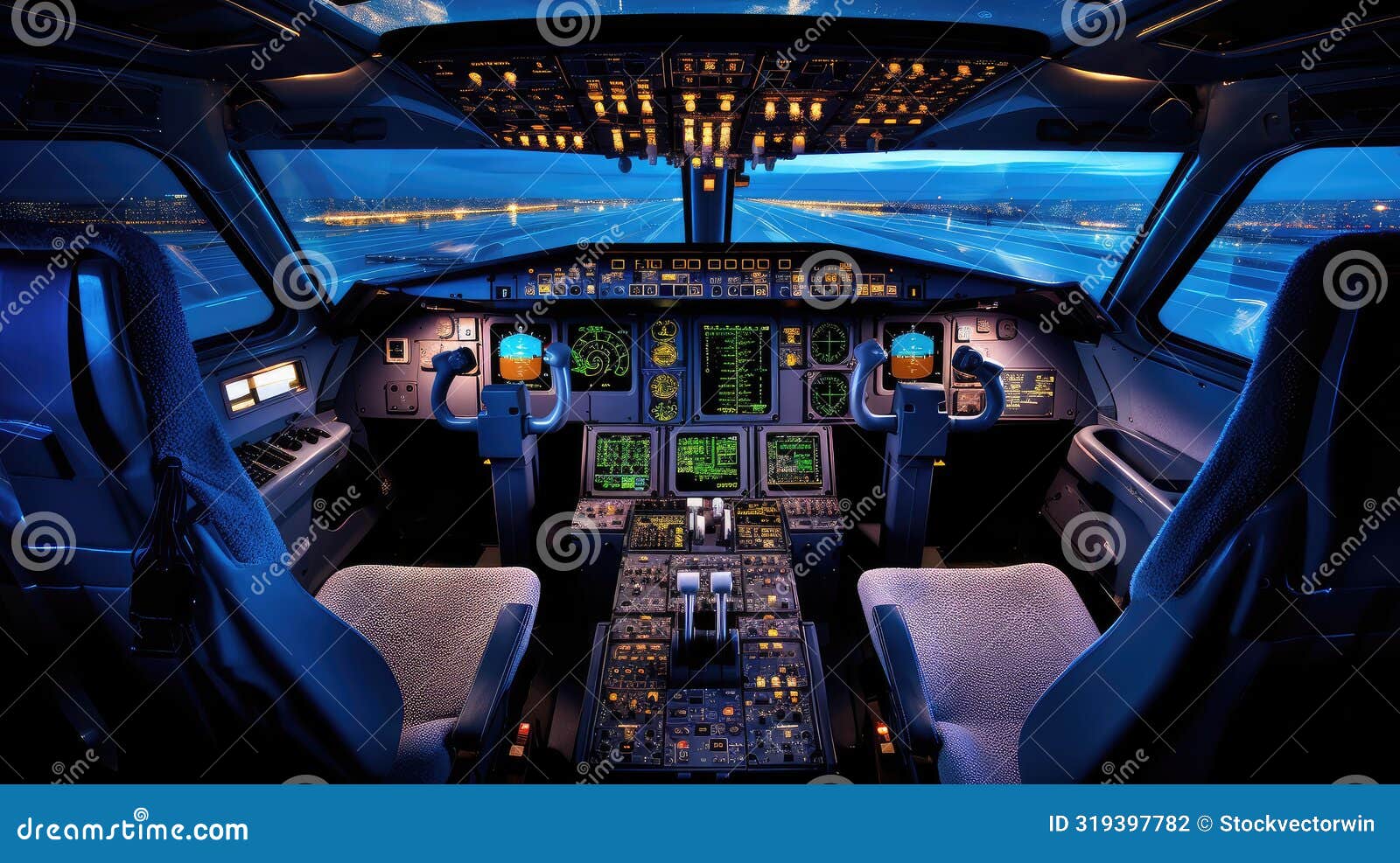 Control Airplane Technology Stock Illustration - Illustration of ...