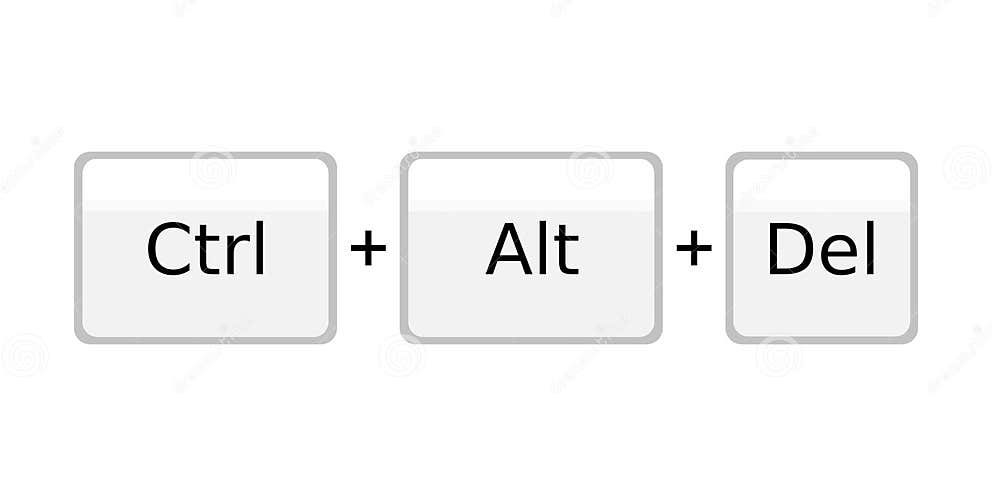 Control Alt Delete System Restart Shortcut Stock Vector - Illustration ...