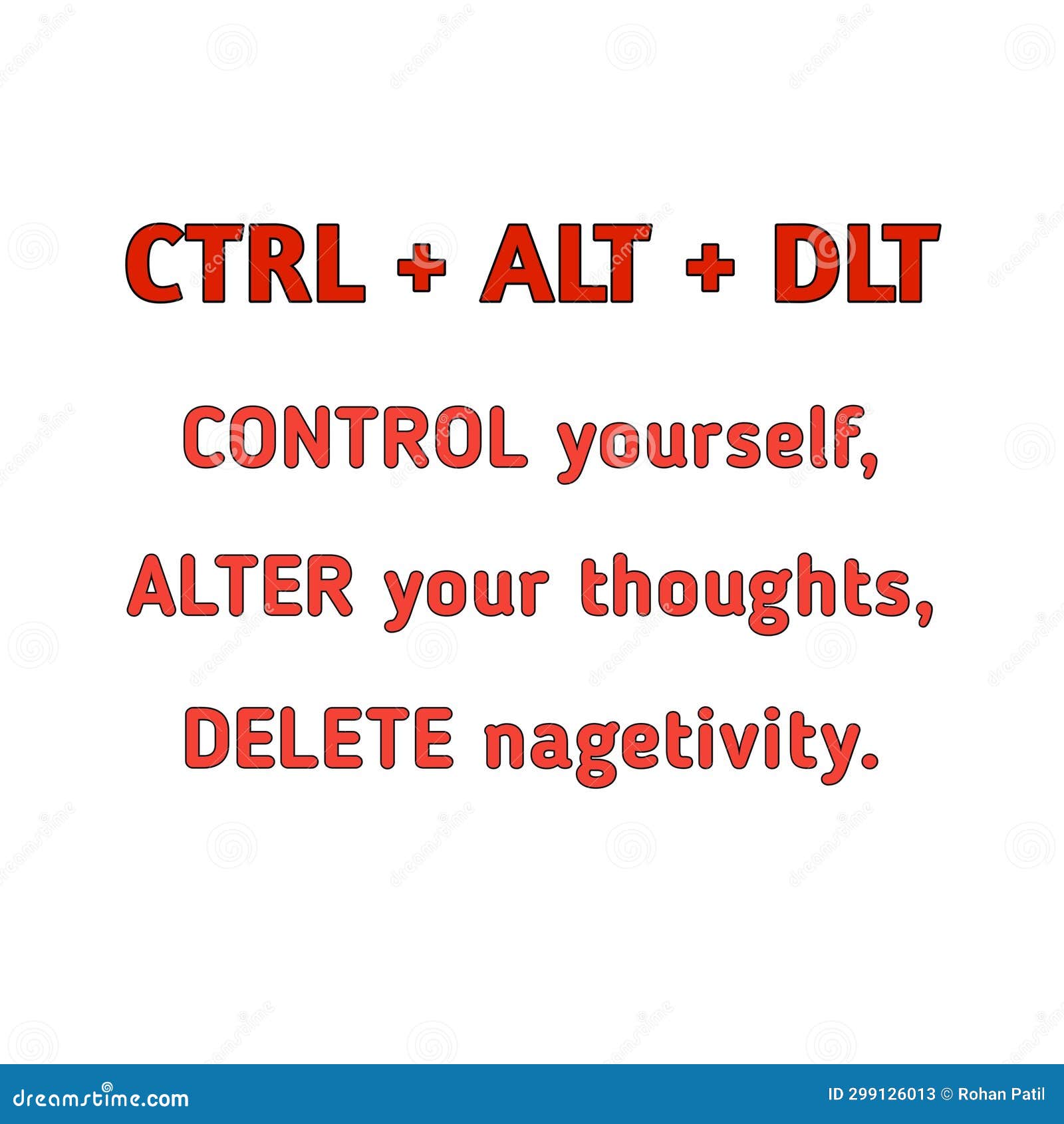 Control Alt Delete Text on White Background Posters Stock Illustration ...