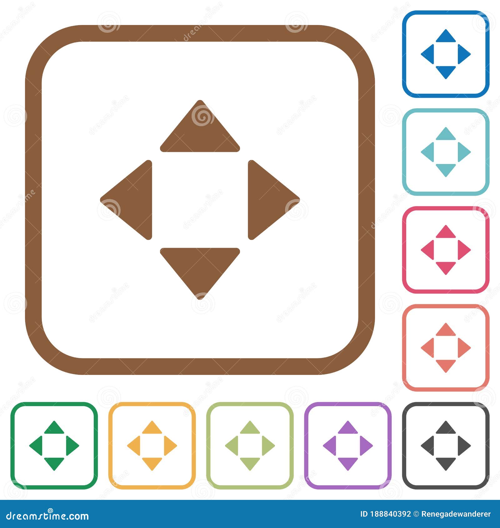 Control Arrows Simple Icons Stock Vector - Illustration of plain ...