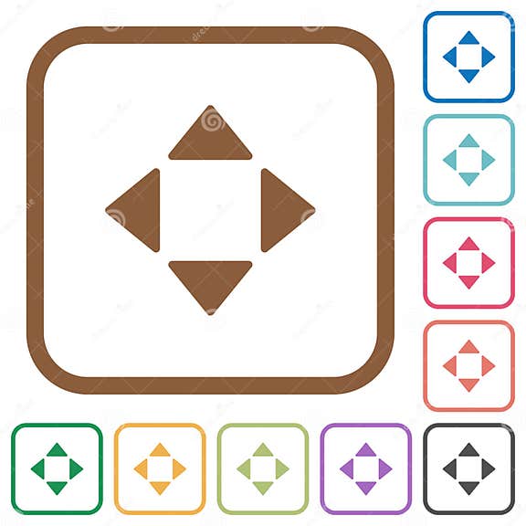 Control Arrows Simple Icons Stock Vector - Illustration of plain ...