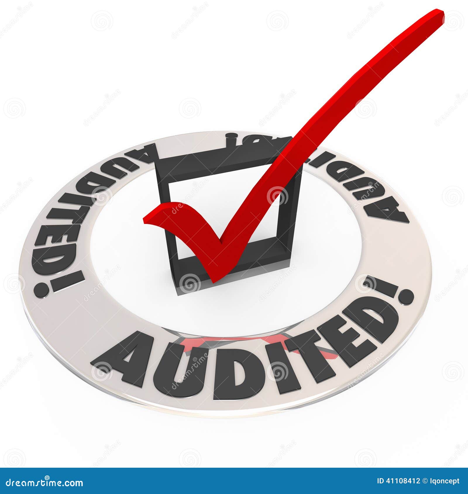 Control Auditado Mark Box Financial Inspection Approval Stock de ...