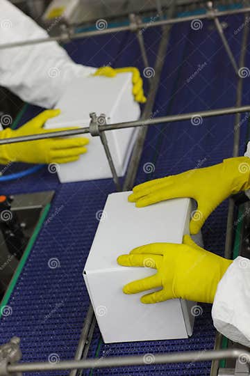 Control at Automatic Production Line in Factory Stock Photo - Image of ...