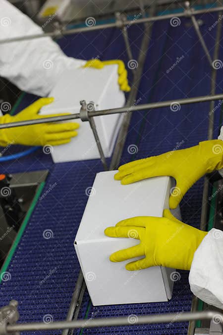 Control at Automatic Production Line in Factory Stock Photo - Image of ...