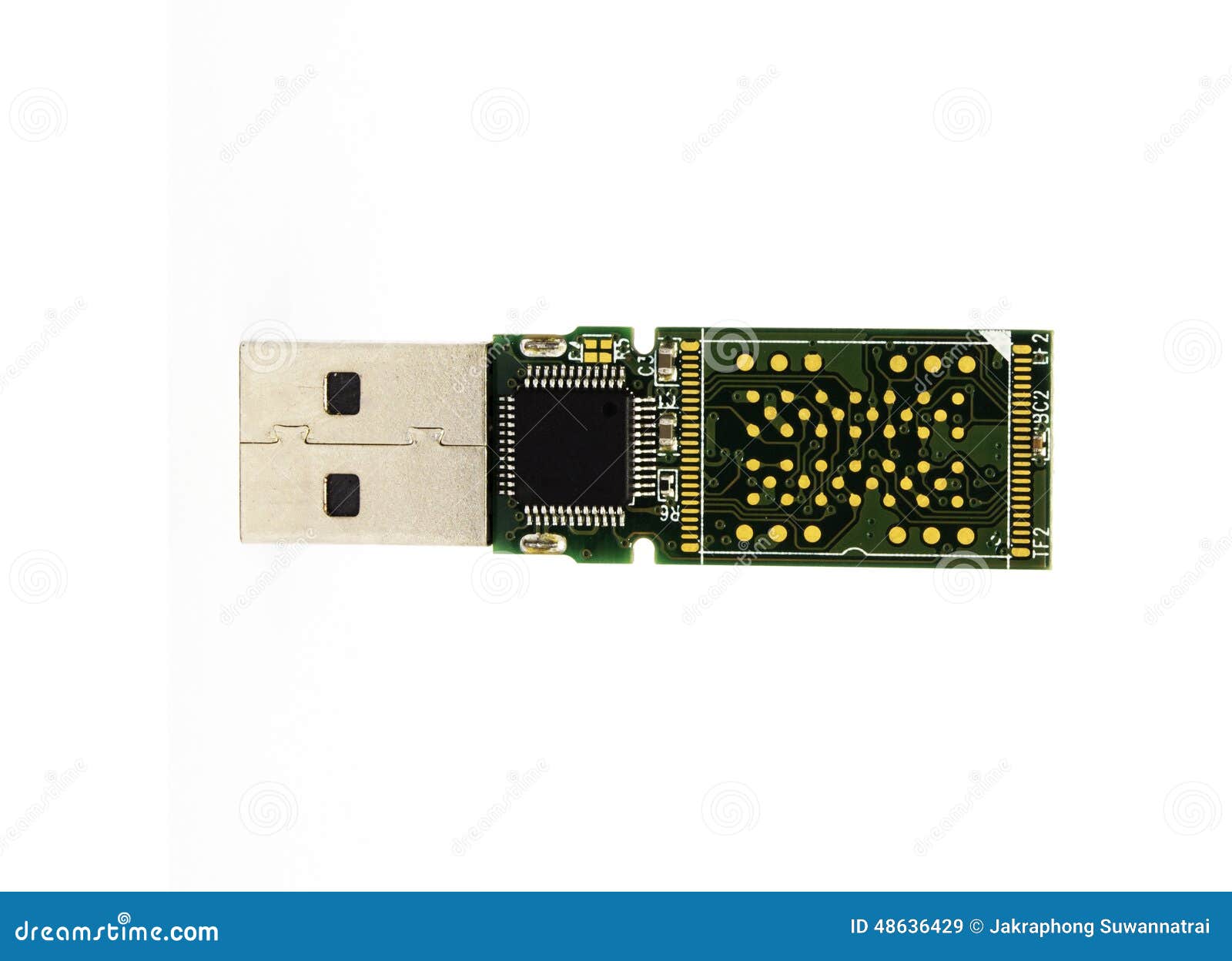 Control Board Chip of Usb Flash Drive Stock Image - Image of backup ...