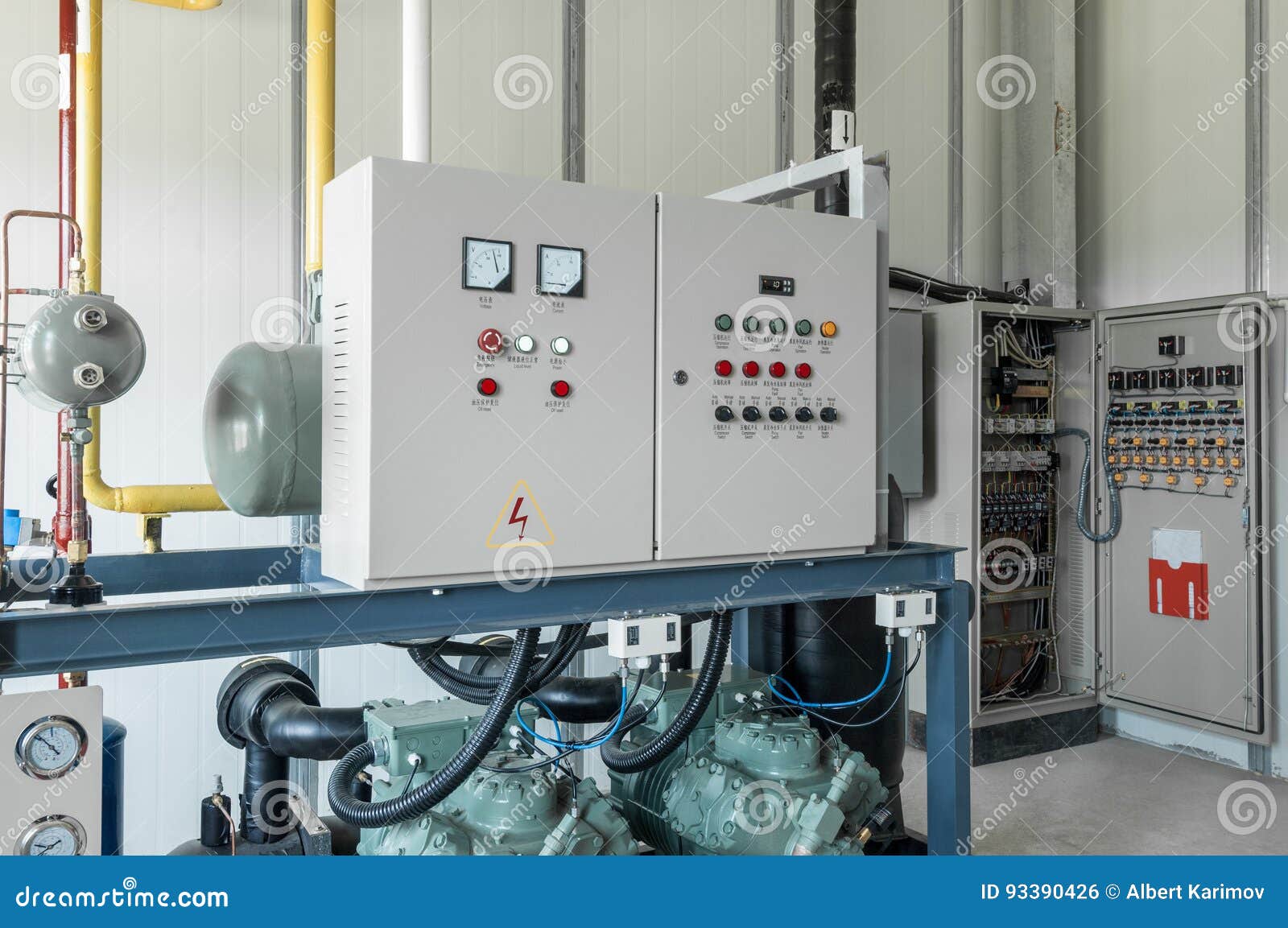 Control Board for the Compressor Stock Photo - Image of switch ...