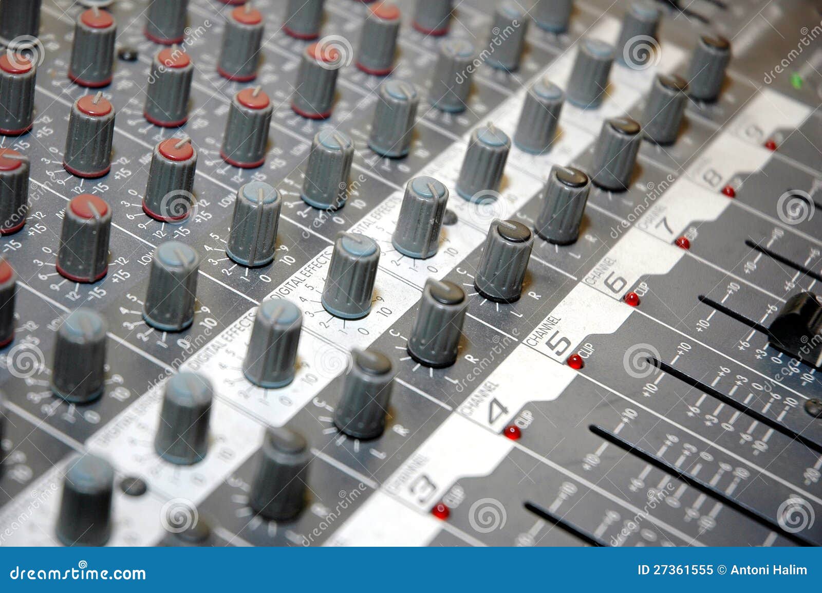 Control board sound mixer stock image. Image of concert - 27361555