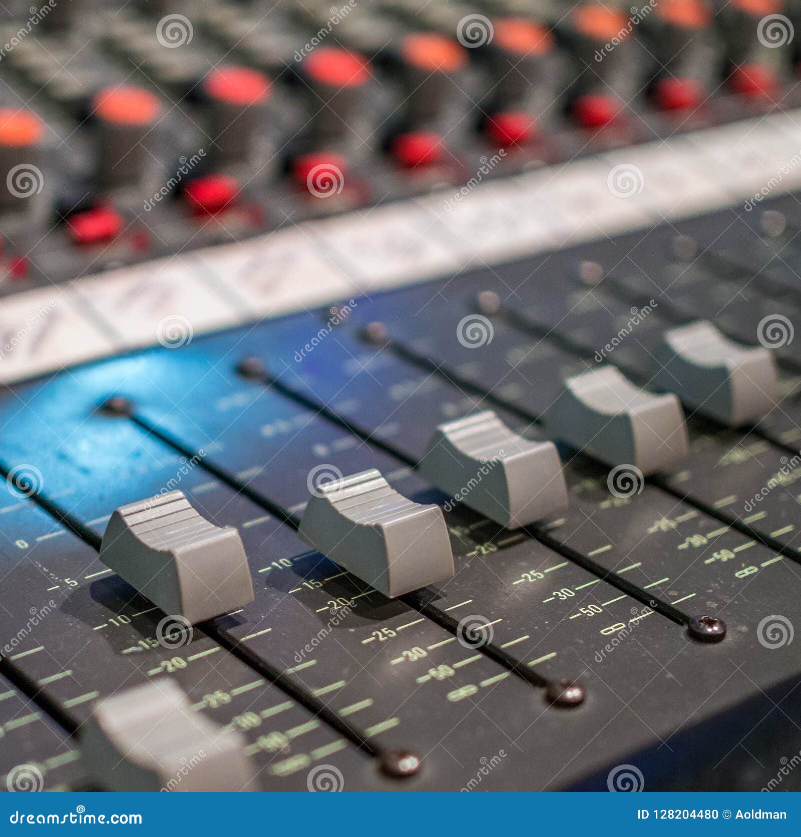Control Board in the Sound Studio Stock Photo - Image of digital ...