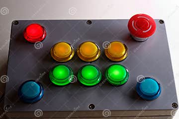 Push button control box stock photo. Image of emergency - 103807264