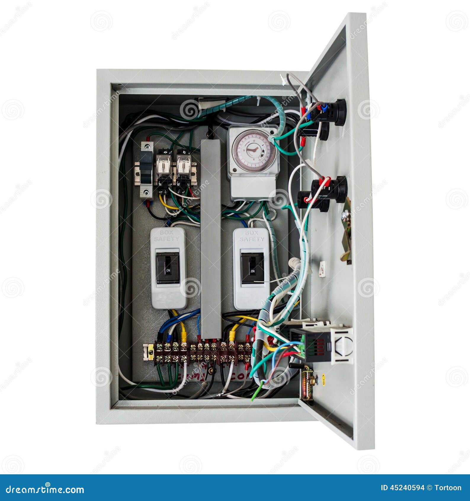 Control Box on Isolated White with Clipping Path. Stock Photo - Image ...