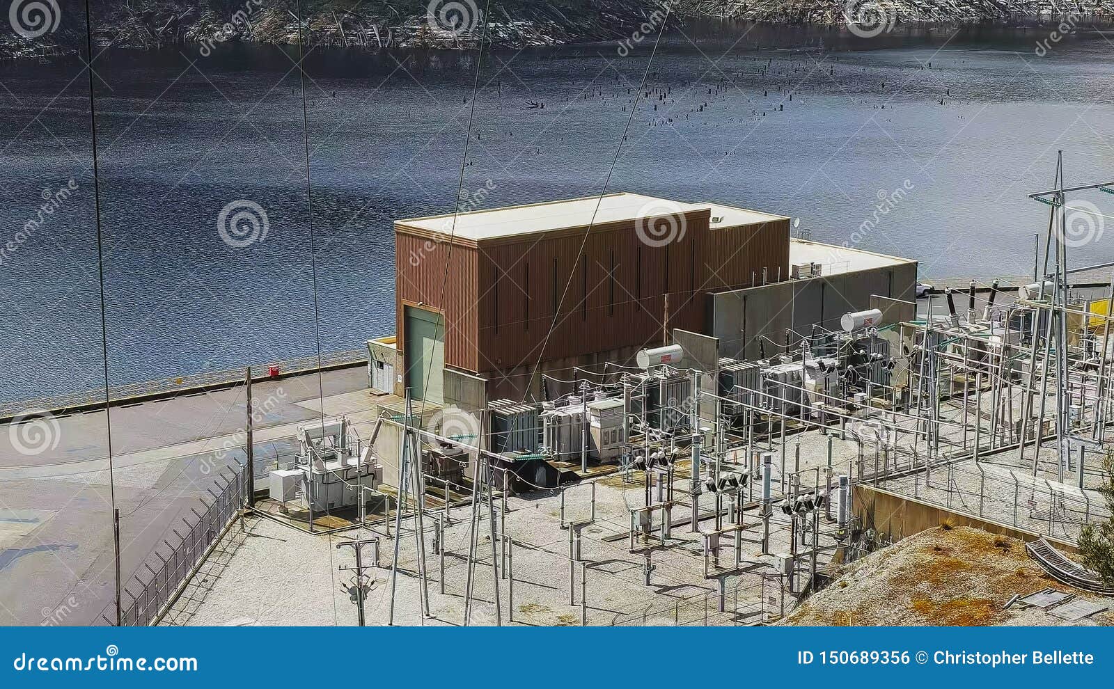 Control Building and Transformers at Strathgordon Dam Stock Photo ...