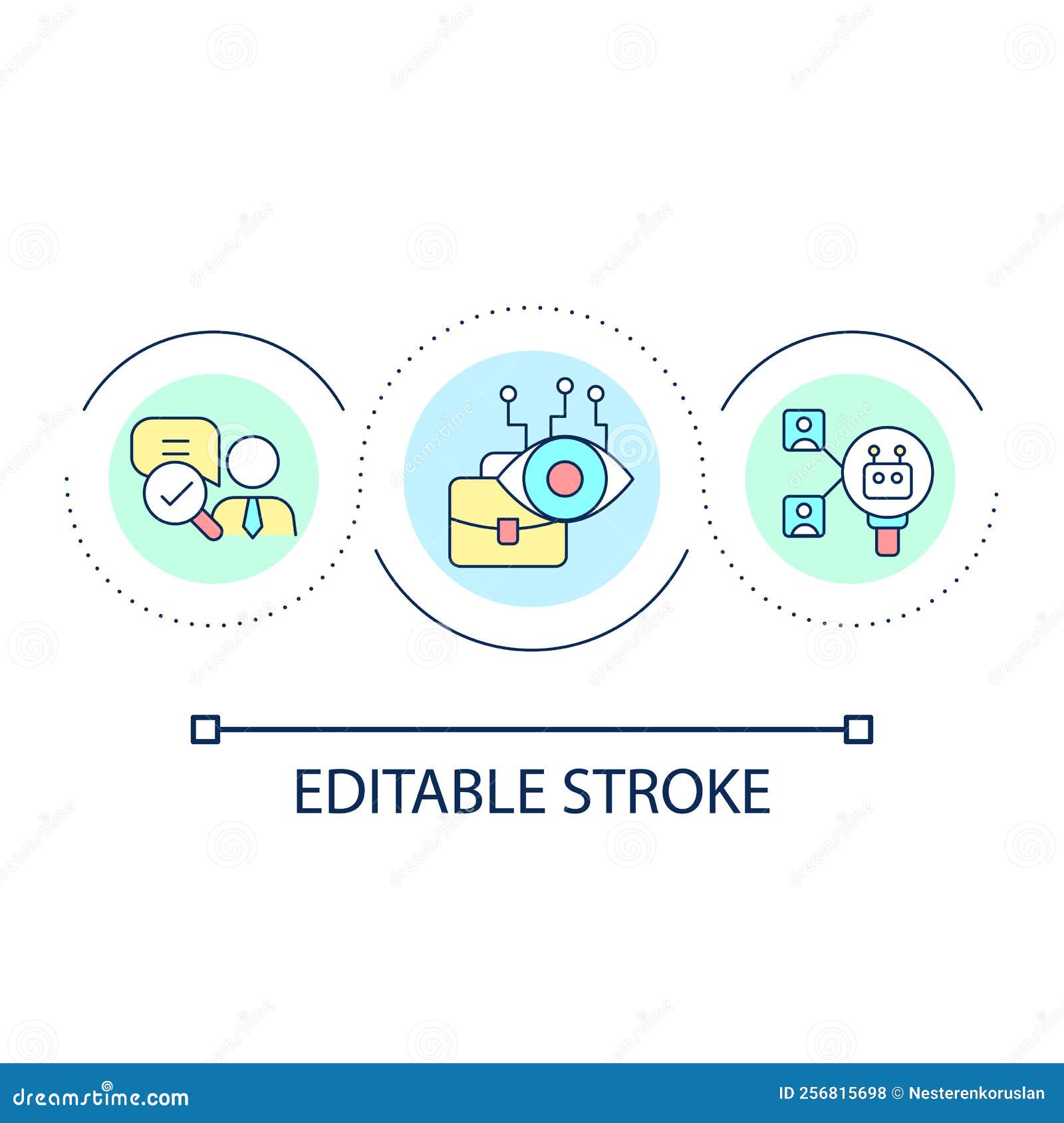 Control of Business Processes by AI Loop Concept Icon Stock ...