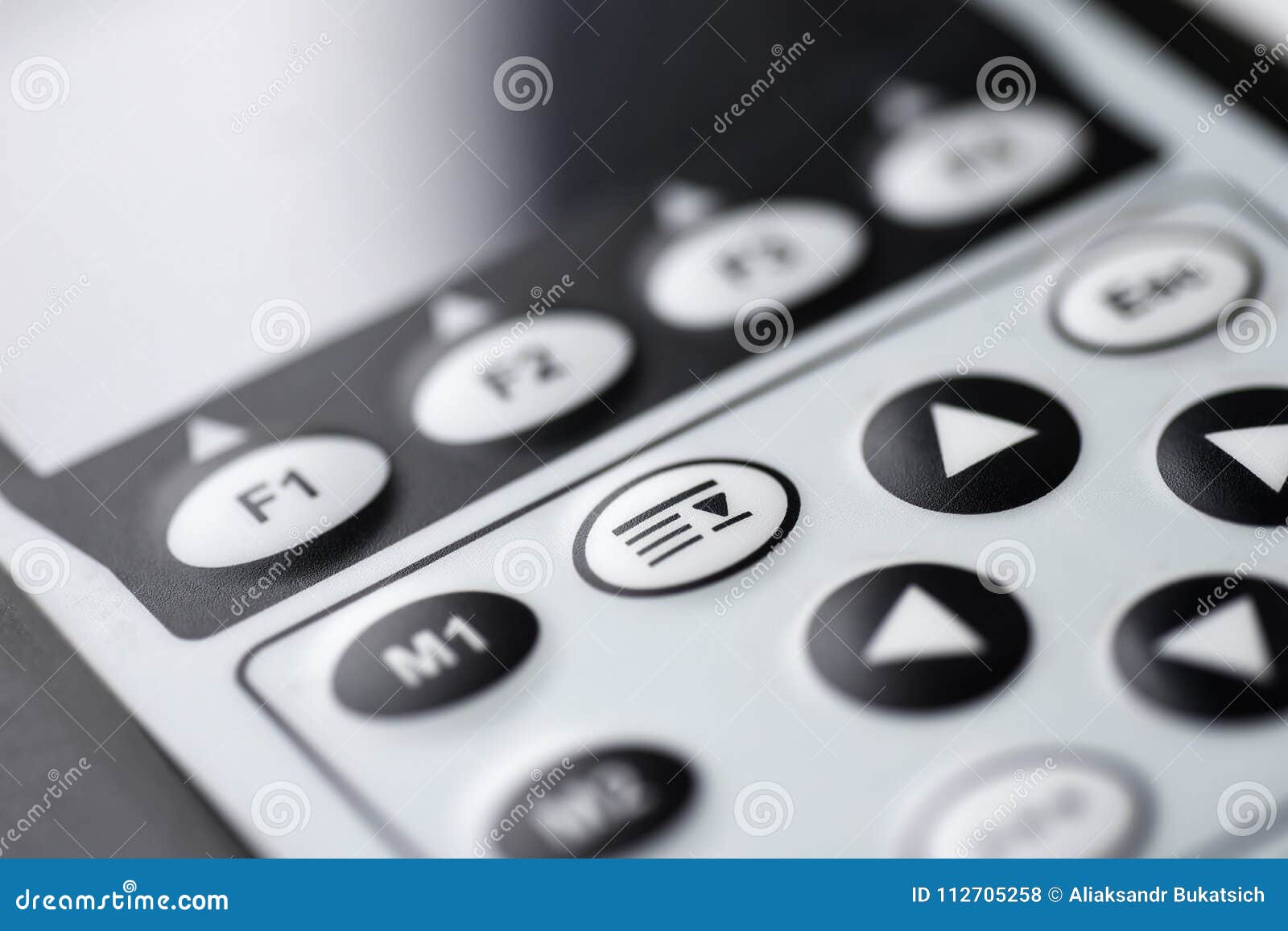 Control Buttons with Digital Display for Measuring Stock Photo - Image ...