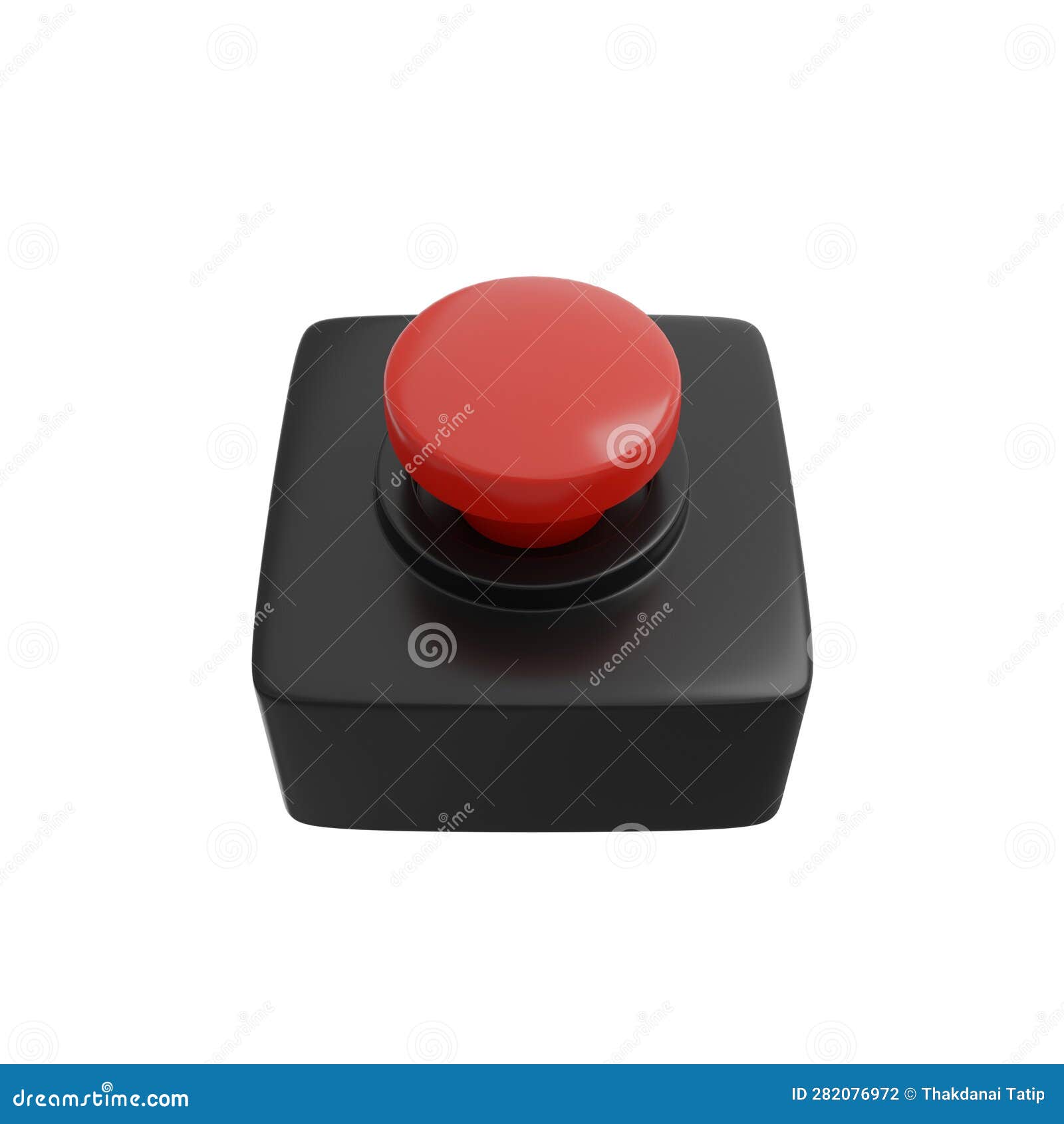 Control Button and Watch Out Icon Object 3d Set Stock Illustration ...