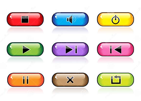 Control buttons stock vector. Illustration of equipment - 13527890