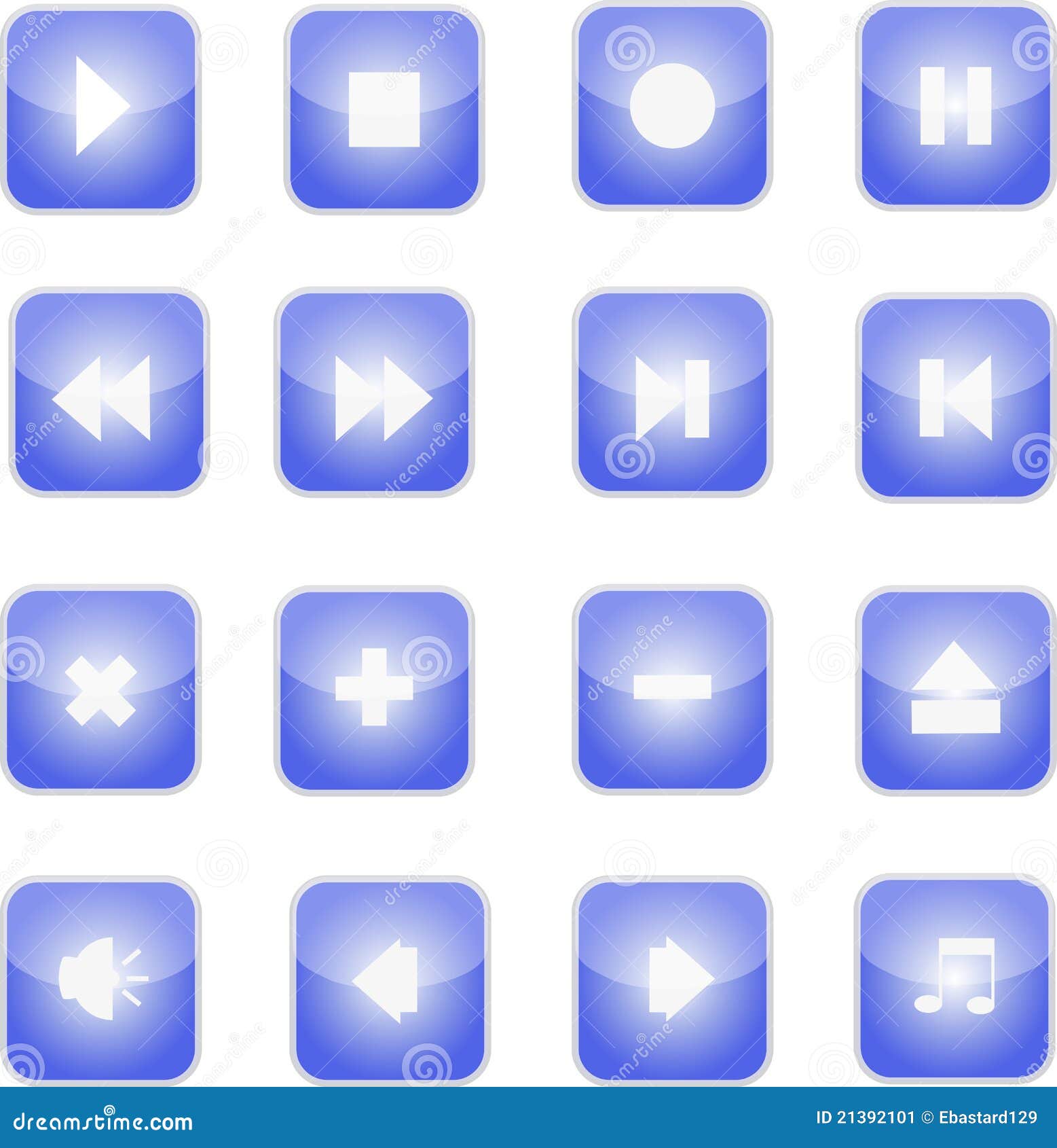 Control buttons stock vector. Illustration of glossy - 21392101