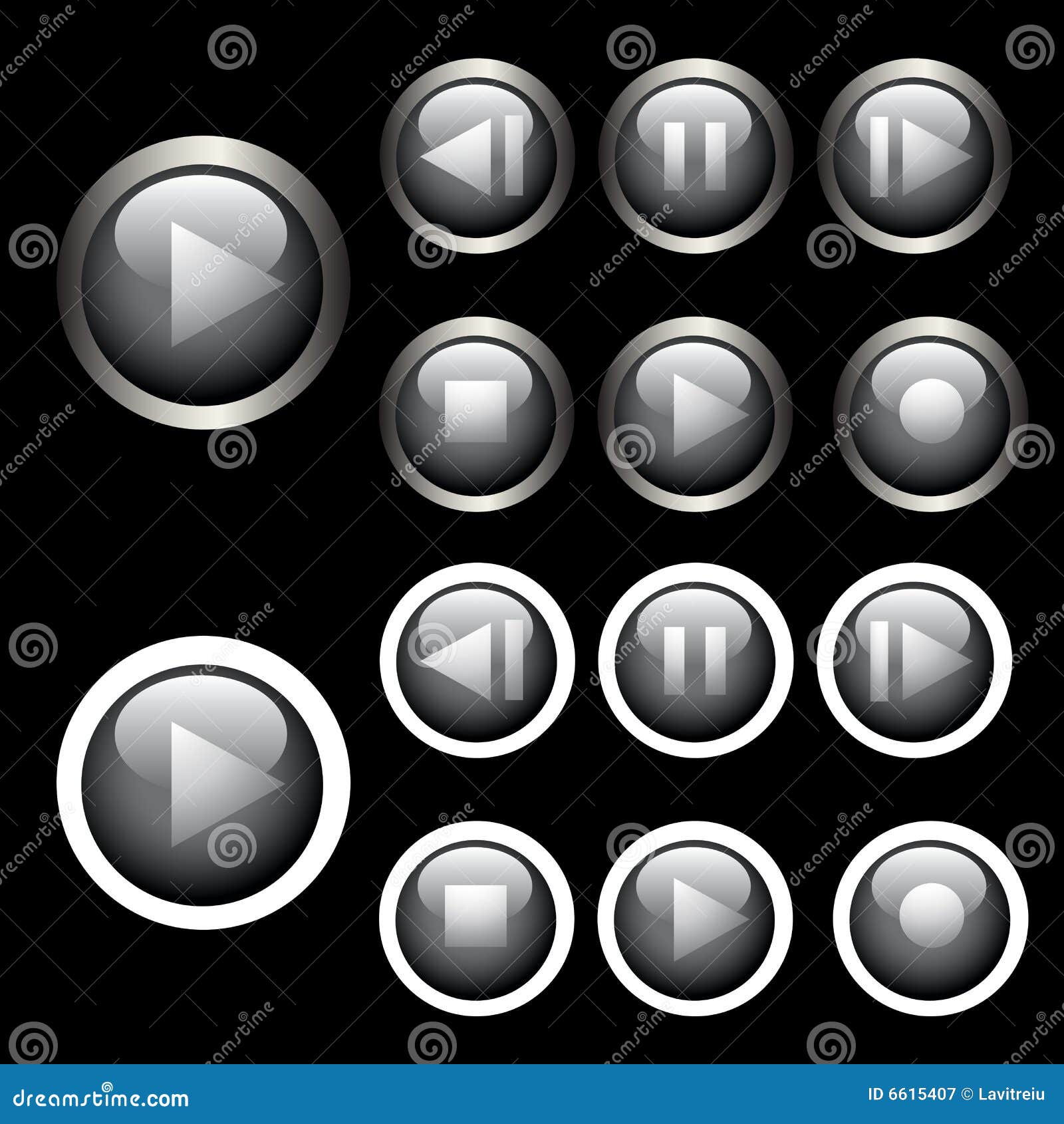 Control buttons stock vector. Illustration of front, icon - 6615407