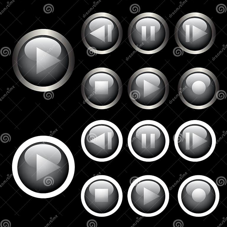 Control buttons stock vector. Illustration of front, icon - 6615407