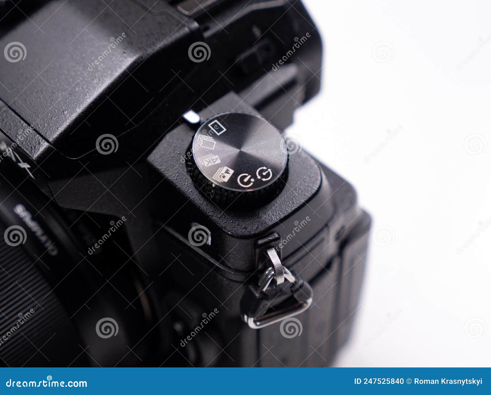 Control Buttons and Control Rings on a Mirrorless Camera Close-up View ...