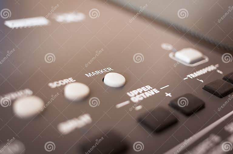 Control Buttons for Electronic Musical Keyboard Stock Photo - Image of ...