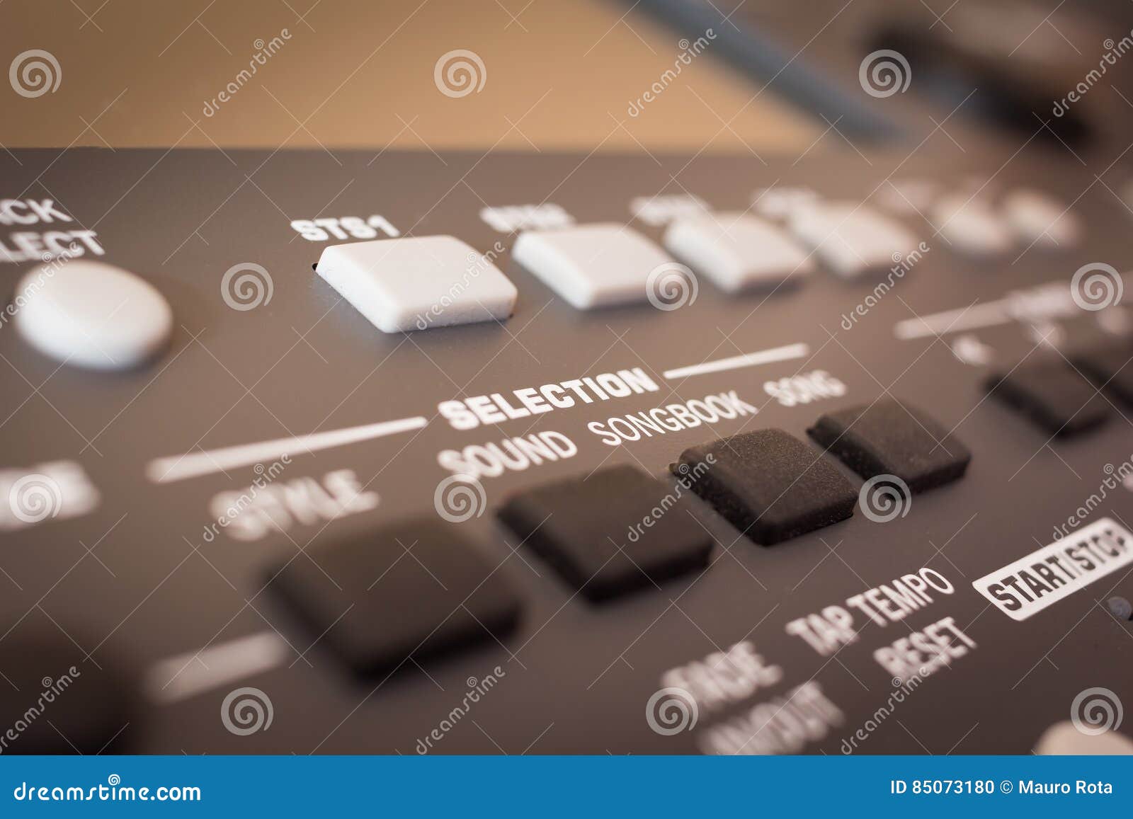 Control Buttons for Electronic Musical Keyboard Stock Photo - Image of ...