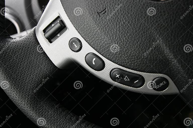 Control Buttons on the Steering Wheel Stock Image - Image of automobile ...