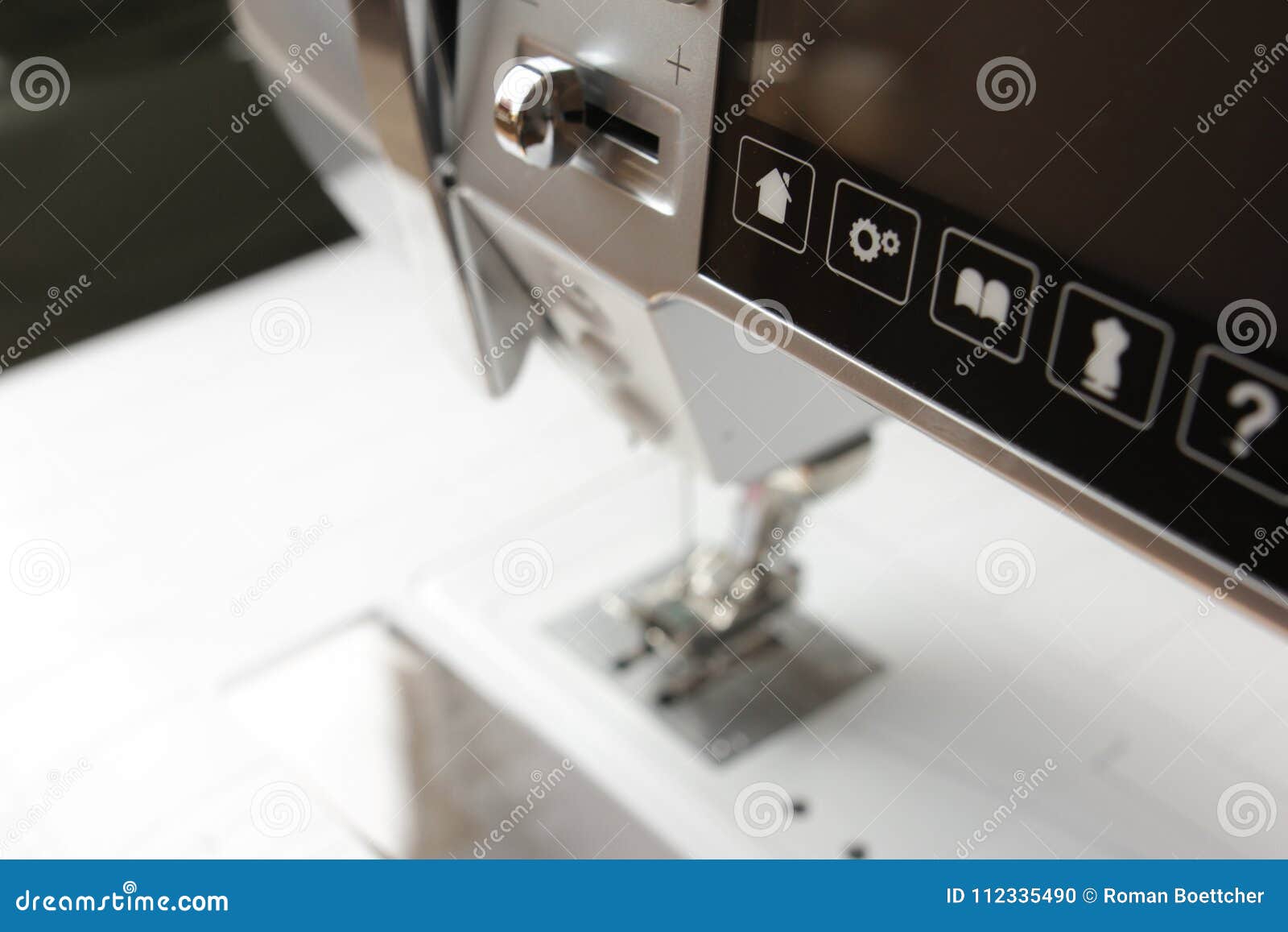 Control Buttons and Touchscreen of a Modern Computerised Sewing Machine ...