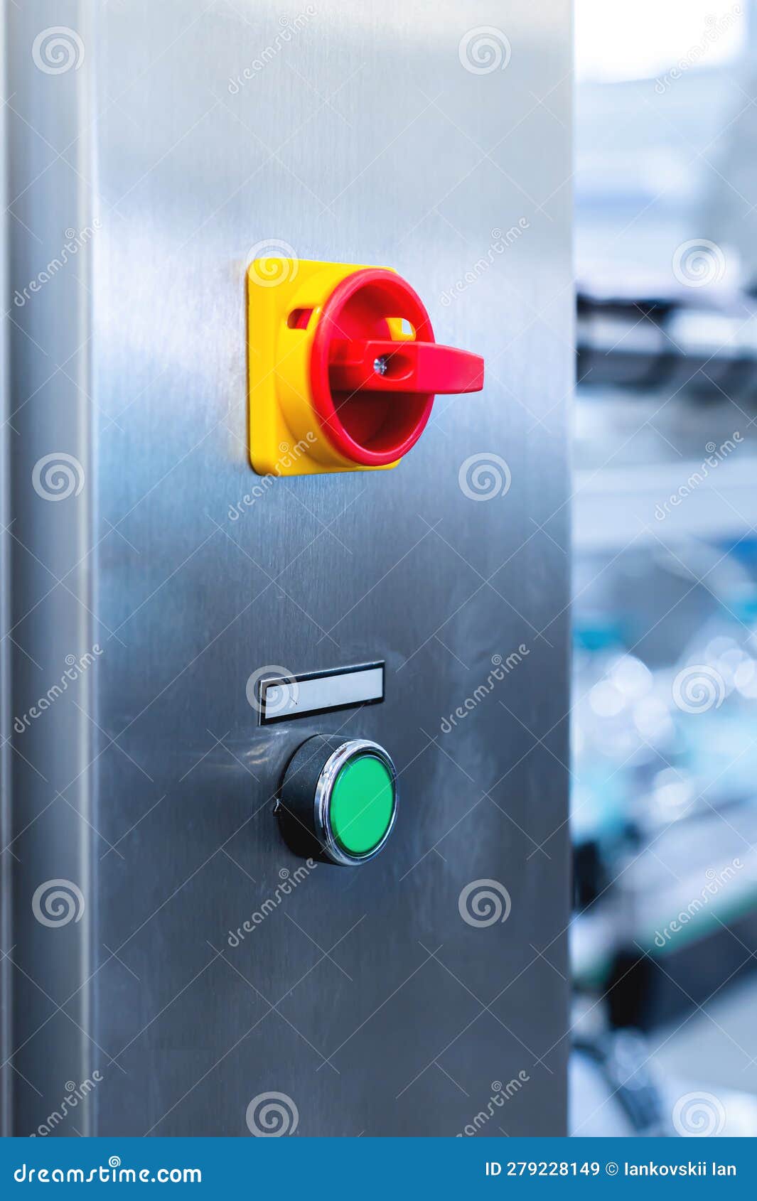 Control Cabinet with Buttons and Switches. Power Plant Low Voltage ...