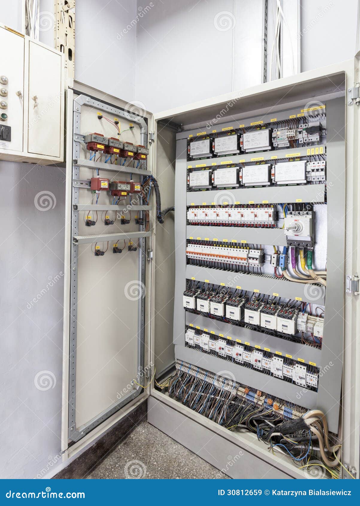 Control cabinet stock image. Image of home, panel, cycle - 30812659