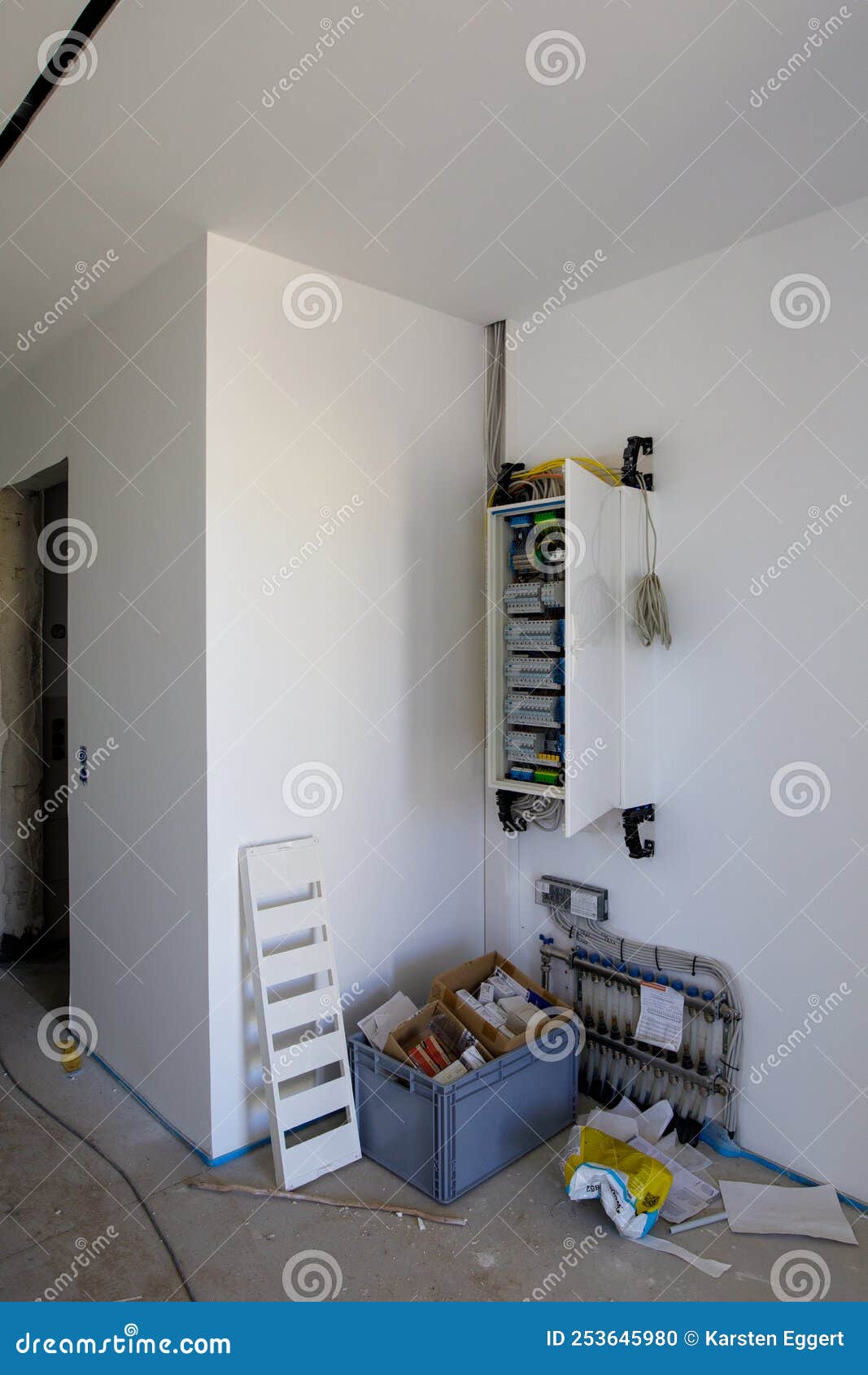 Control Cabinet for the Electrical System of a House Stock Photo ...