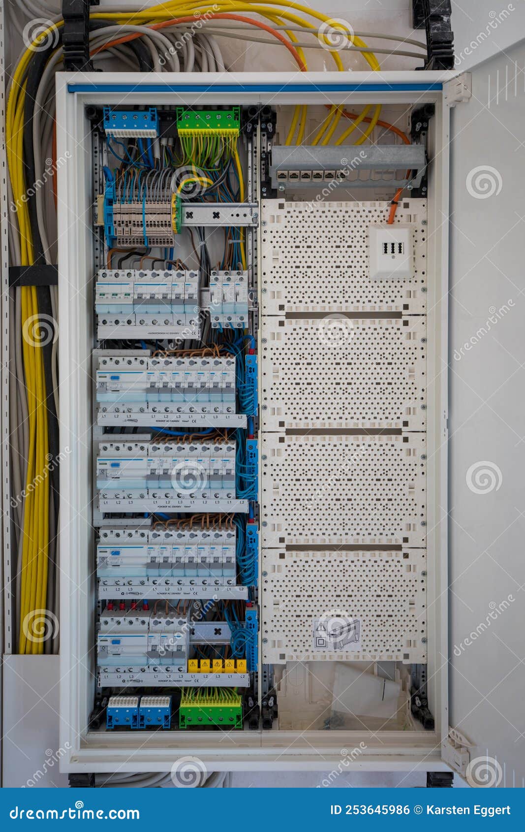 Control Cabinet for the Electrical System of a House Stock Photo ...