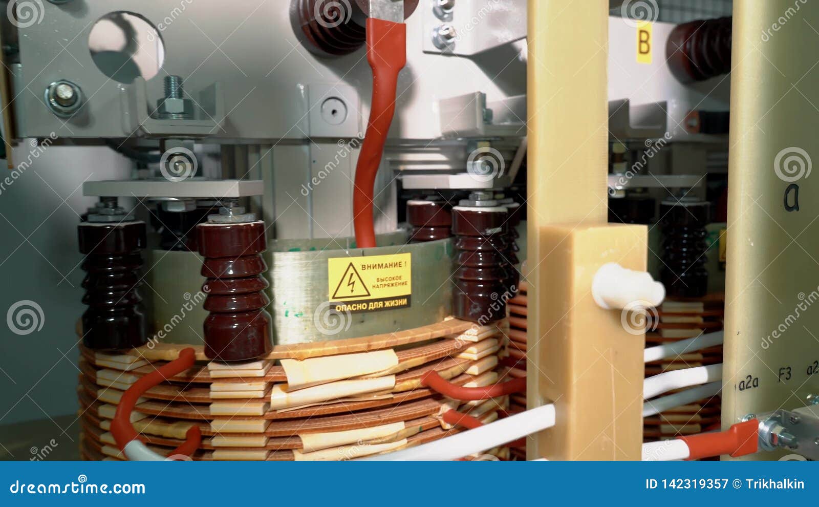 Control Cabinet. Internal View of the Transformer Cabinet Stock Video ...