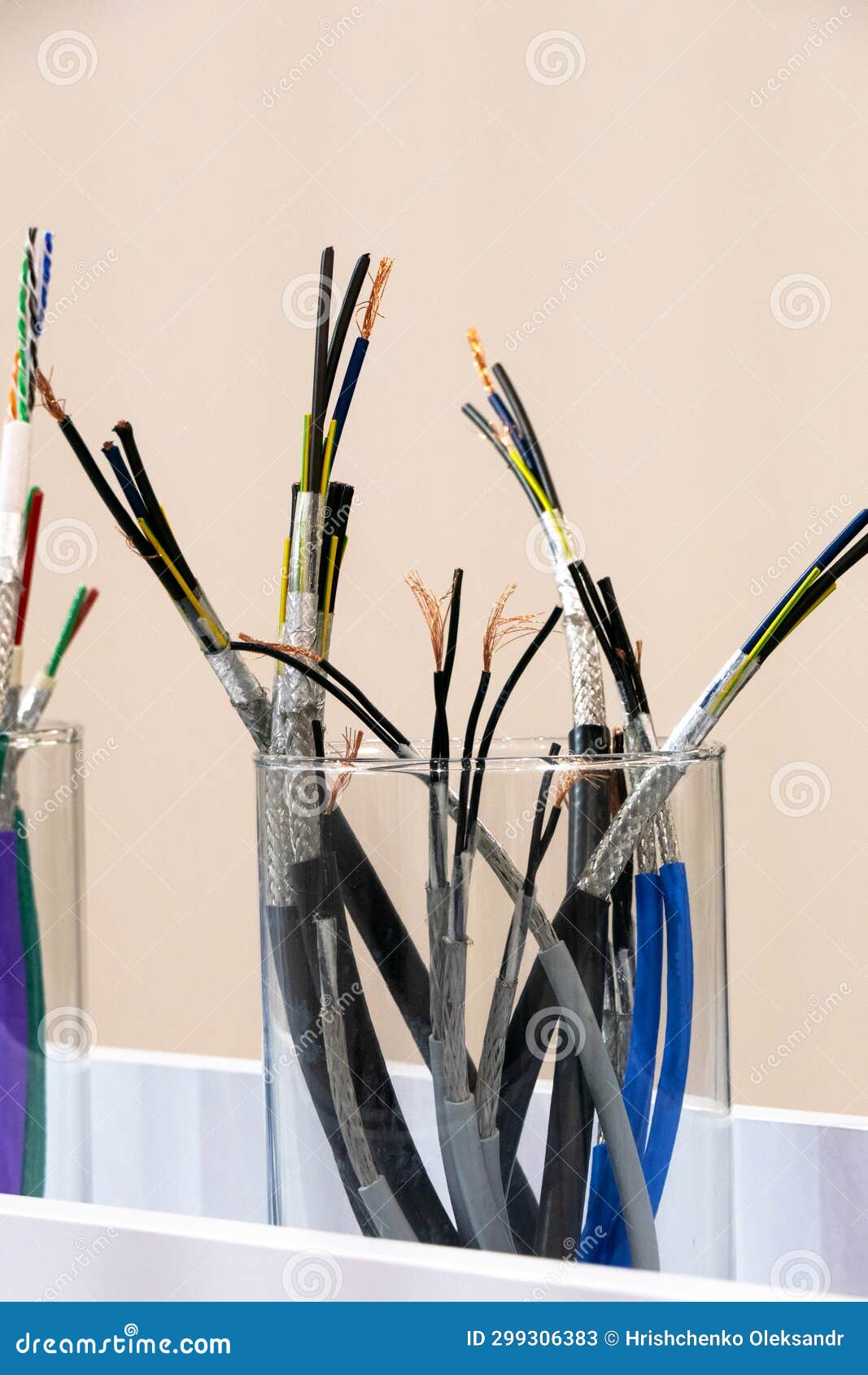 Control Cables. Set of Electrical Cables and Copper Wires in Insulation ...