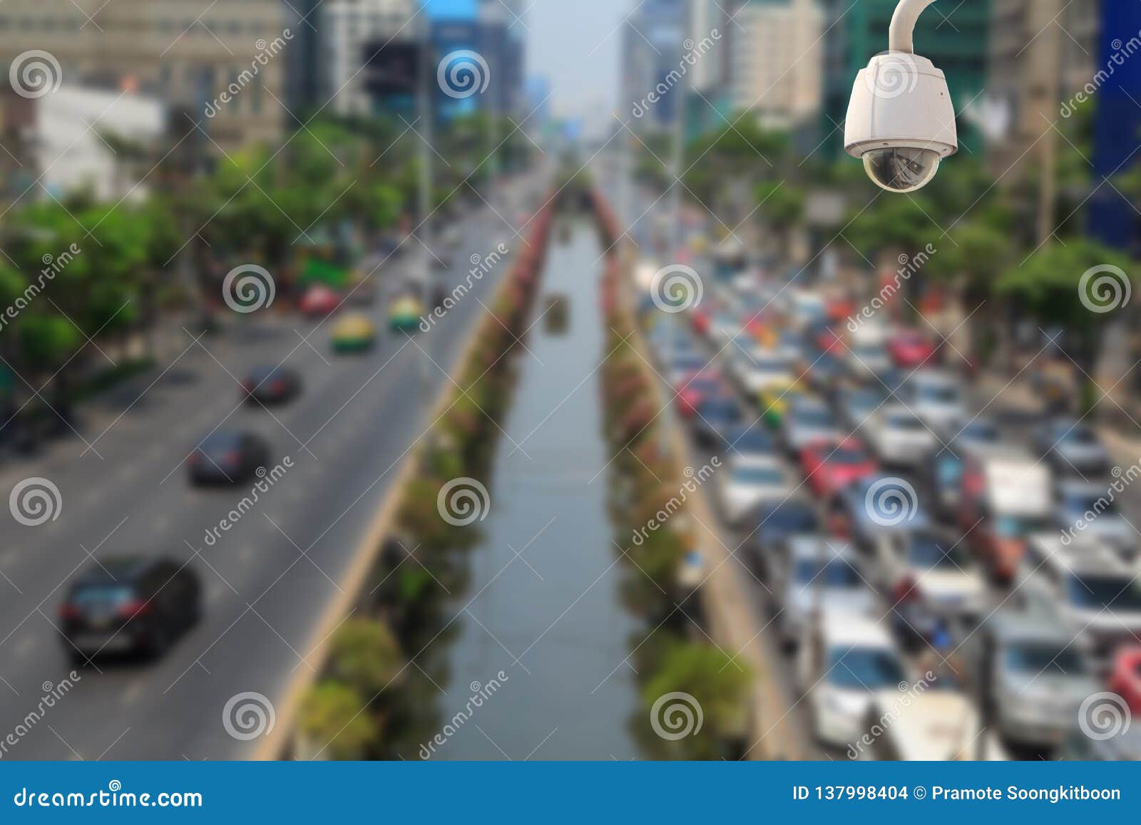 CCTV at the Street in the City Stock Photo - Image of road, privacy ...
