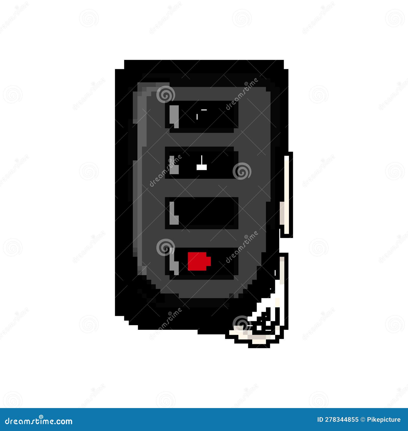 Control Car Key Game Pixel Art Vector Illustration Stock Vector ...