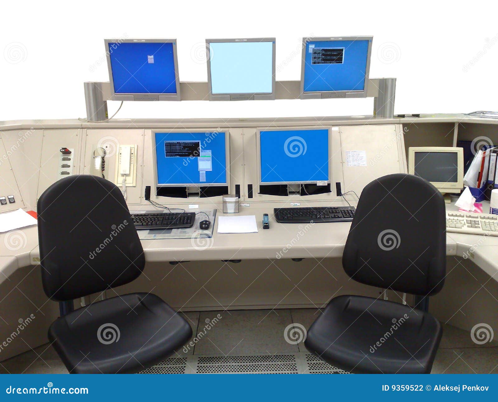 Control center stock photo. Image of desktop, flat, factory - 9359522