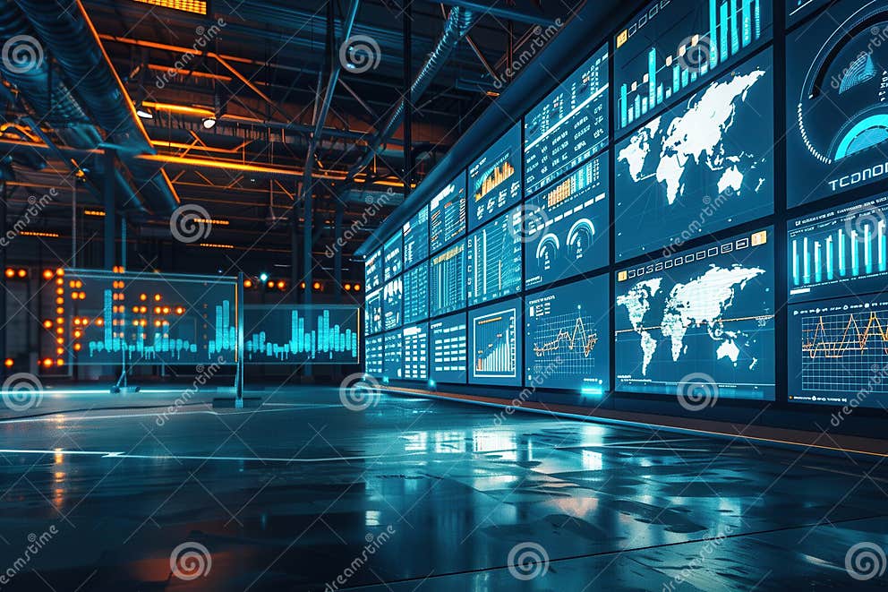 This Control Center Features Large Screens Displaying Essential ...