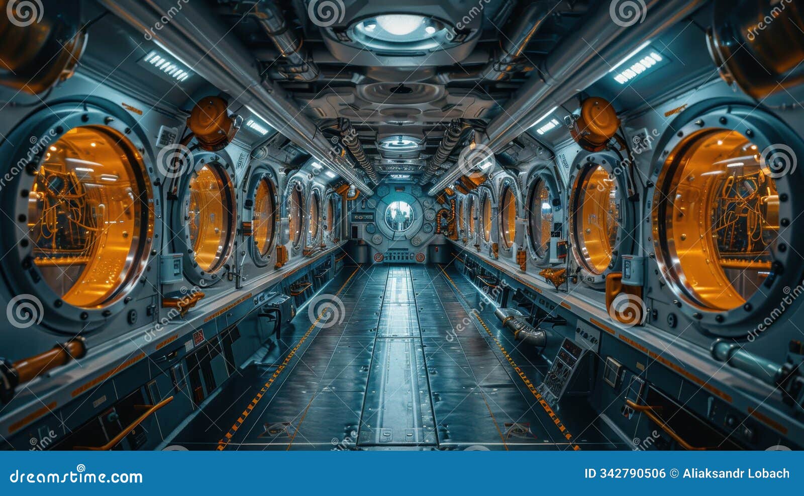 Control Center on a Warship. Situation in the Control Room Stock Photo ...