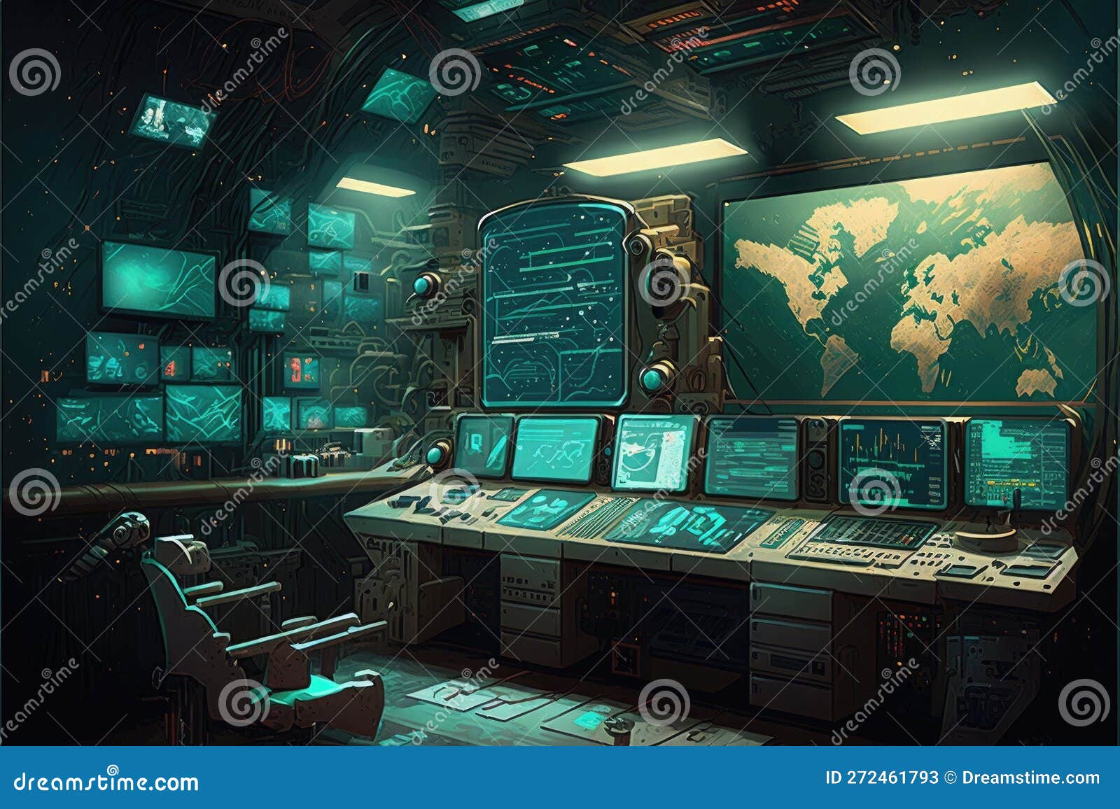 Control Command Center Room. Stock Image - Image of surveillance ...