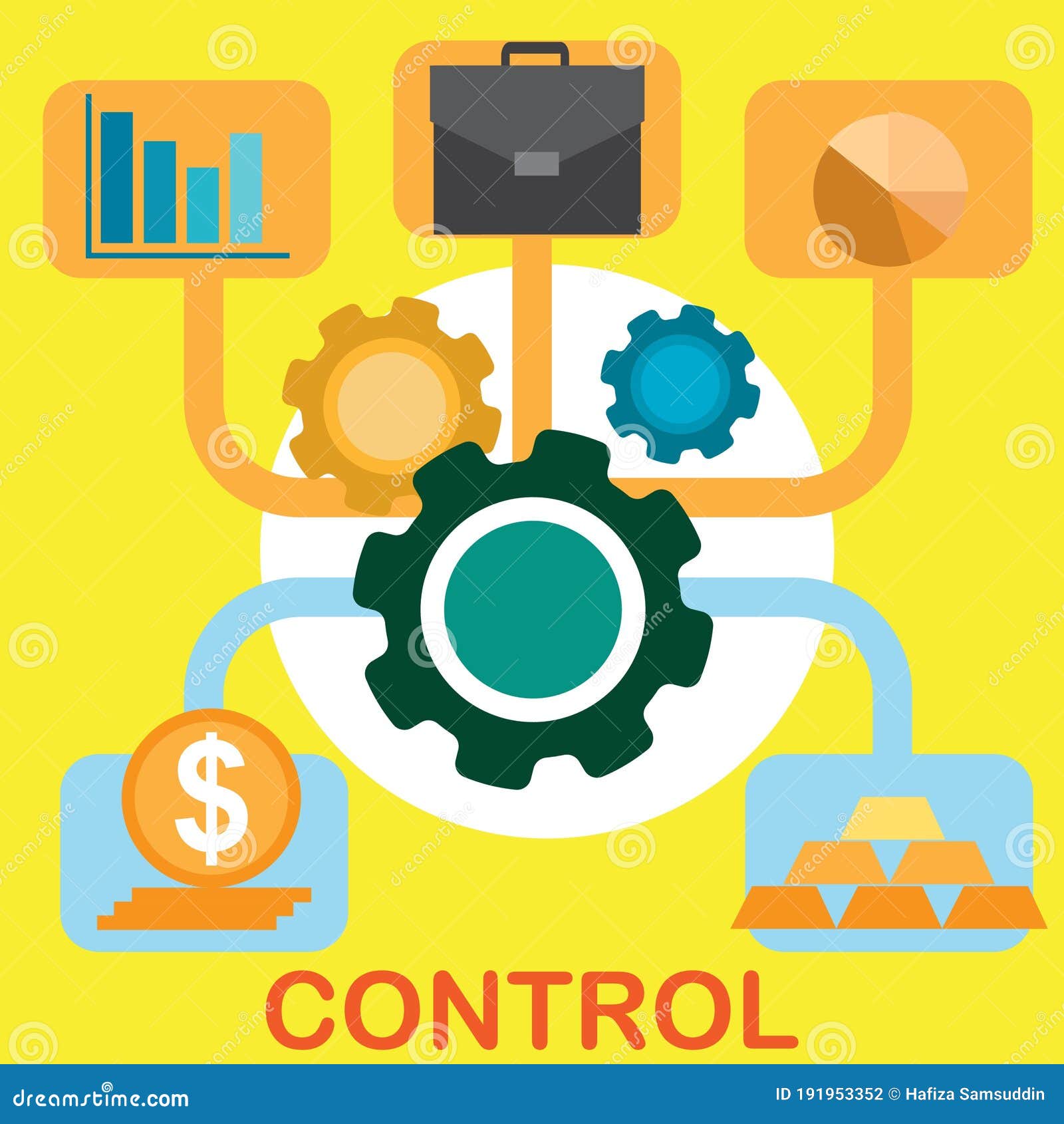 Control Concept. Vector Illustration Decorative Design Stock Vector ...