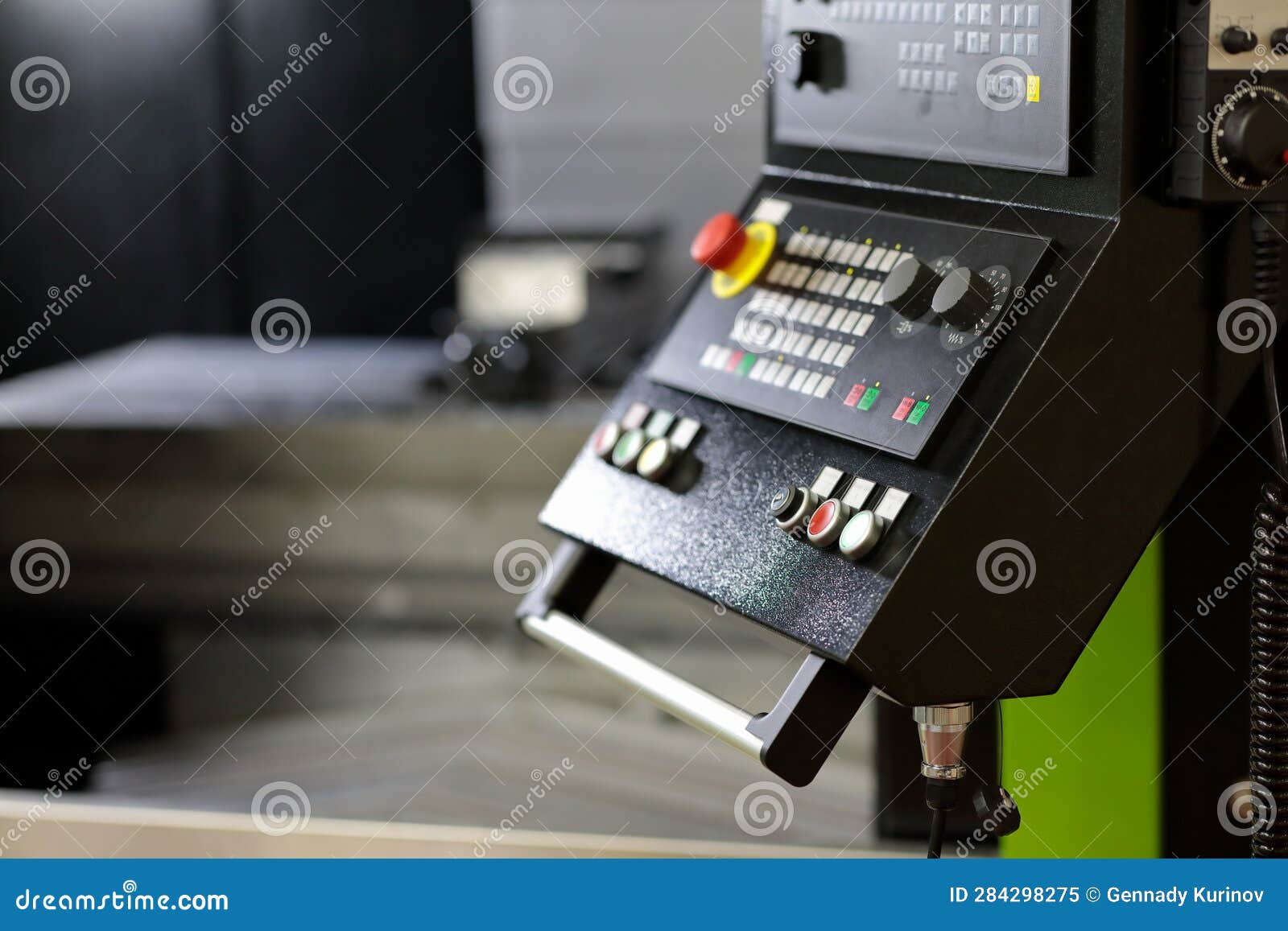 Control Console of CNC Vertical Machining Center Stock Image - Image of ...