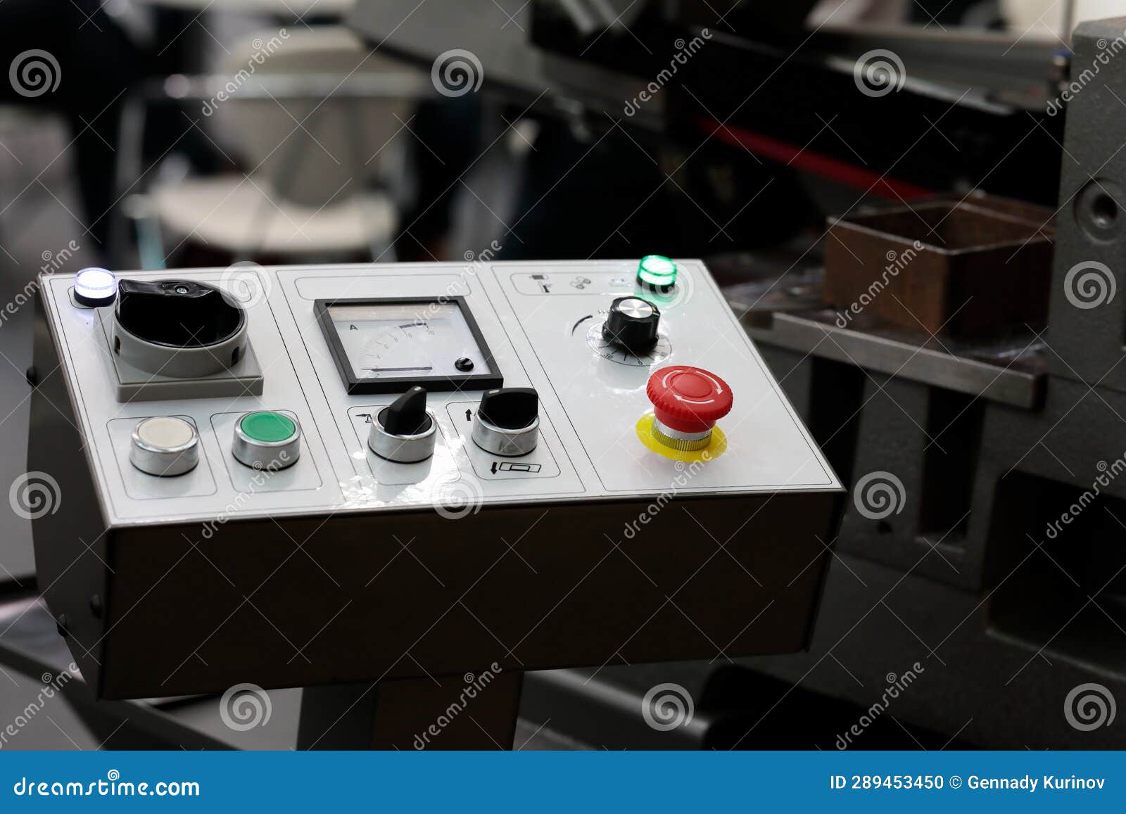 Control Console of Metal-cutting Bandsaw Machine Stock Photo - Image of ...