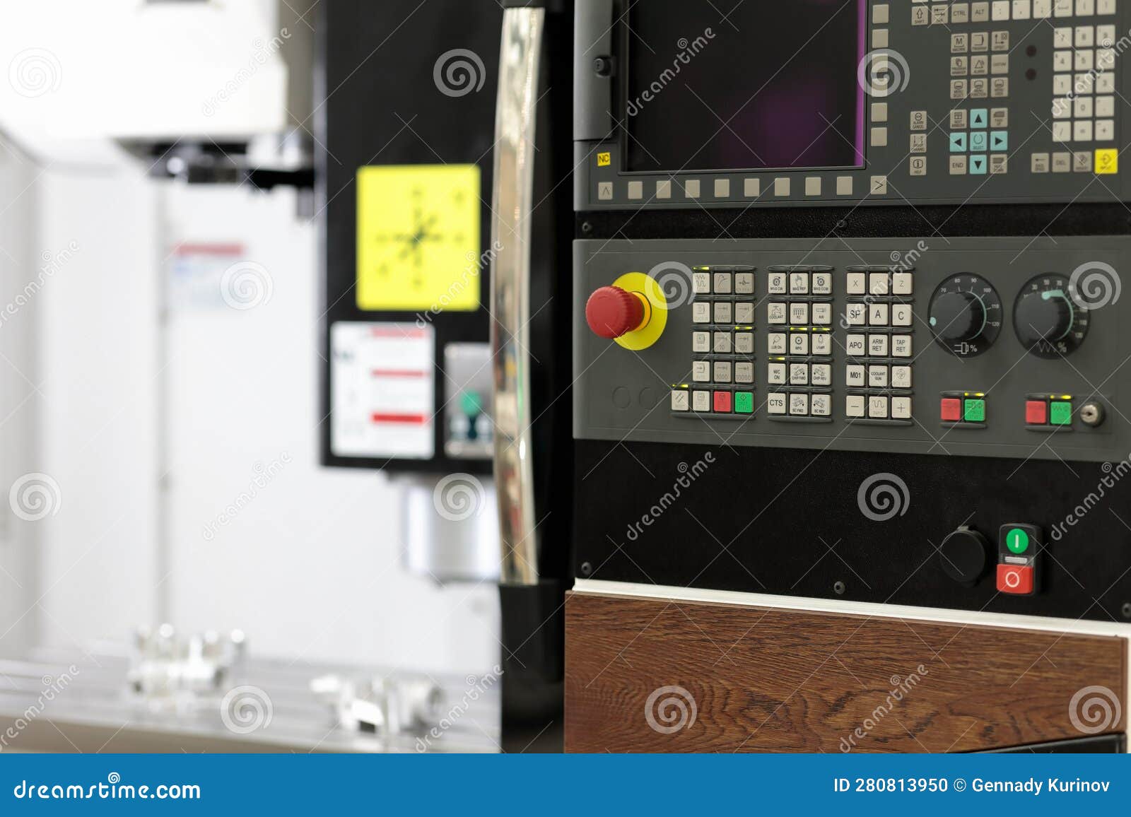 Control Console of Vertical CNC Milling Machine Stock Photo - Image of ...
