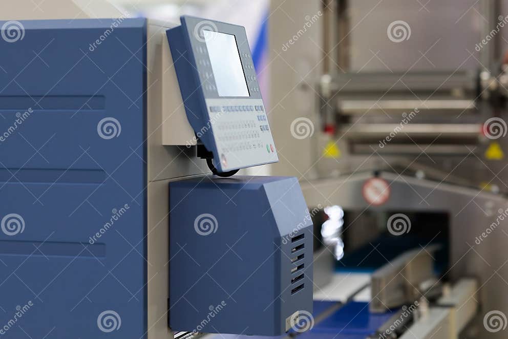Control Console of Weigh Price Labeling Machine Stock Photo - Image of ...